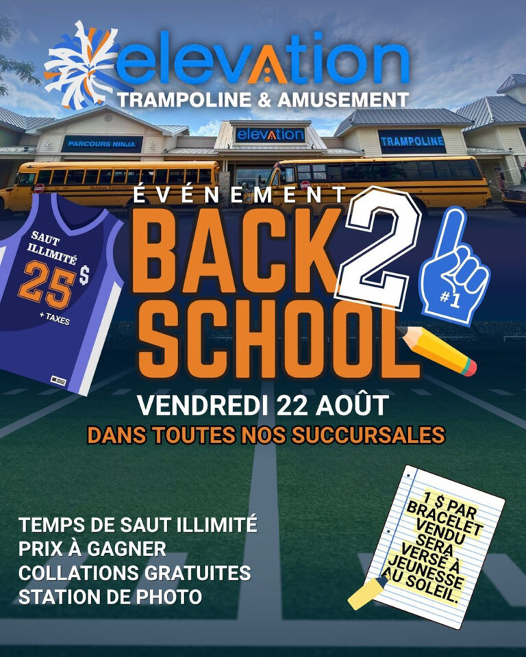 Centre de trampolines sur la rive-sud – Elevation Trampoline